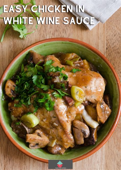Chicken In White Wine Coq Au Vin Blanc Lovefoodies