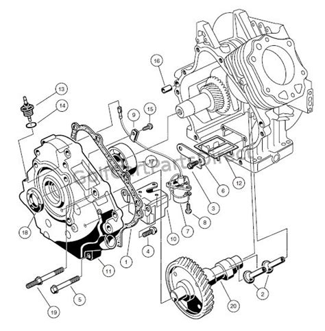 Engine Fe290 Crankcase Camshaft And Oil Sensor Golfcartpartsdirect