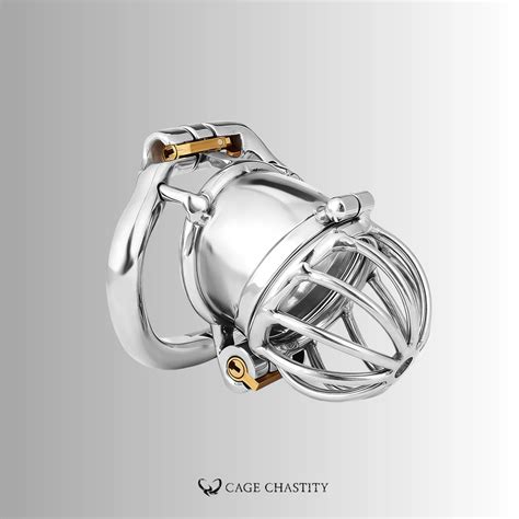 Dual Lock Steel Chastity Cage Lk09 Cage Chastity