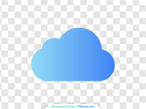 Apple Icloud Cloud Icon Blue Gradient Minimalist Design Free Png Pngate