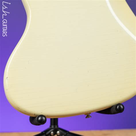 1961 Fender Jazz Bass Refin Stacked Knobs Olympic White Ish Guitars