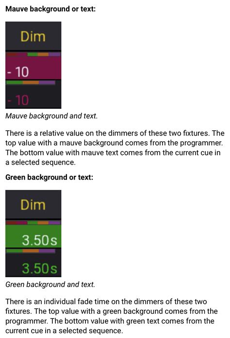 Clarify Use Of User Interface Colors In Fixture Sheets Grandma3