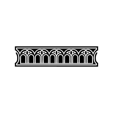Ornate Black Border Gothic Revival Detail Decorative Trim 67496970