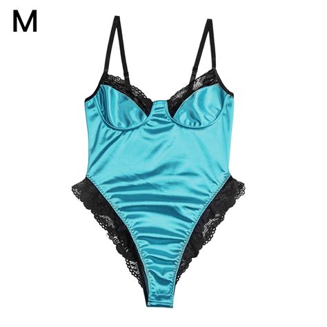 Lencería De Mujer Sexy Hollow Cordón Jumpsuit Erotic Nightwear Cuerpo