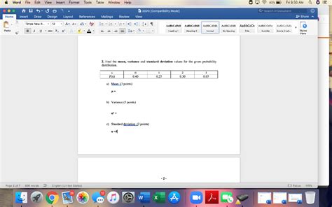 Solved Word File Edit View Insert Format Tools Table Window