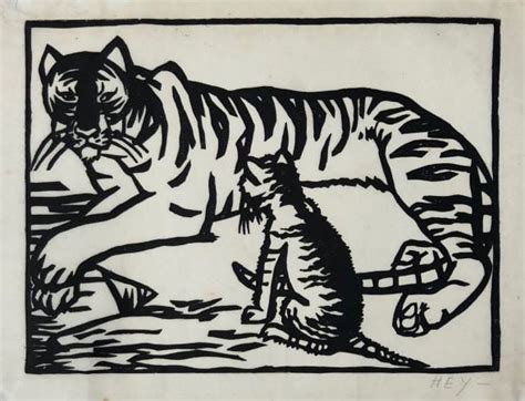 Cicely Hey Tiger And Cub 1922 Modern British And French Art Dealer