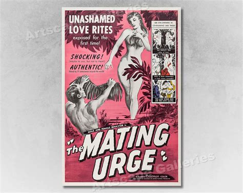 1950s Movie Poster The Mating Urge Adult Vintage Style Movie Etsy