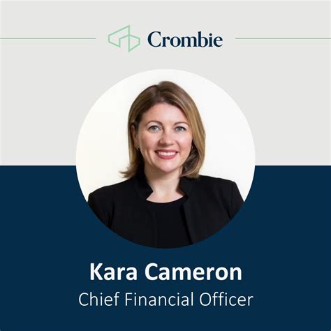 We Are Pleased To Announce That Kara Cameron Has Been Appointed As