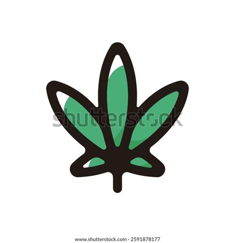 Ruderalis Illustration Iconsimple Vector Outline Clipart Stock Vector