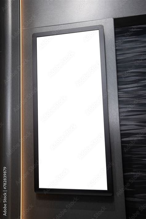 Elevator Information Board Mockup Advertising Bulletin Board Stock