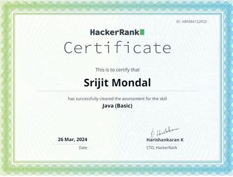 Hackerrank Certifications Java Problemsolving Neverstoplearning