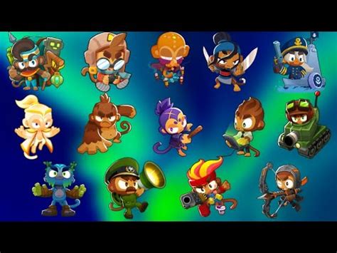What All Btd6 Hero Skins Look Like Fully Upgraded Youtube