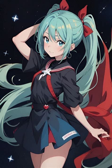 Anime Girl Cyan Hair By Brightbelle5678 On Deviantart