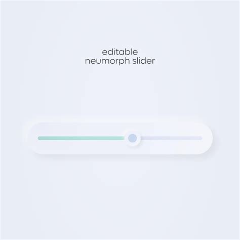 Premium Vector Editable Neumorphic Slider