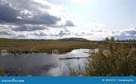 Beautiful View Of Hulunbeier Prairie In Inner Mongolia China Stock Image Image Of Golden