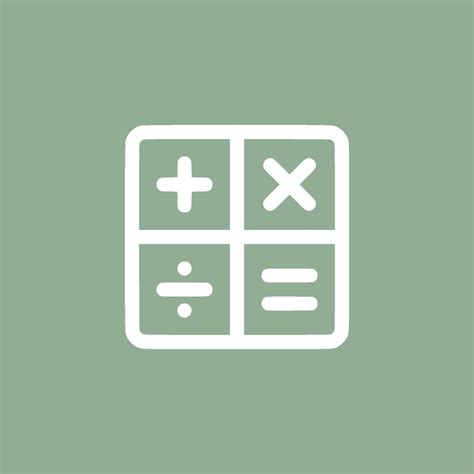 Light Green Icon Calculator Iphone Photo App Ios App Icon Design
