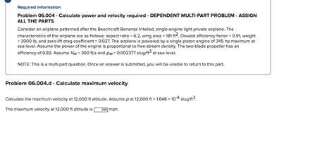 Solved Required Informationproblem 06004 ﻿calculate Power
