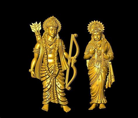 Ram Sita Statue 3d Model 3d Printable Cgtrader