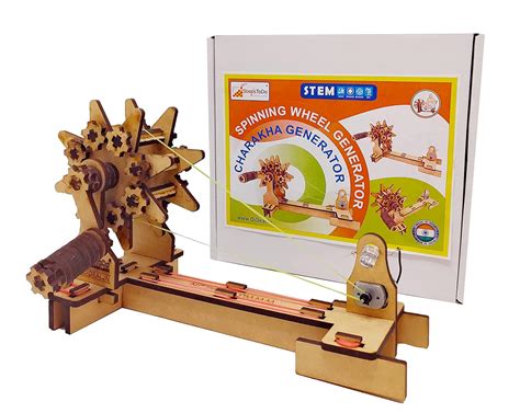 Stepstodo Diy Charkha Spinning Wheel Generator Kit Stem Science