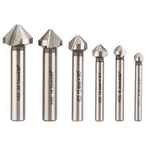 Countersink Drill Bits 6 Pcs Malayas Hss 6542 Countersink Drill Bit