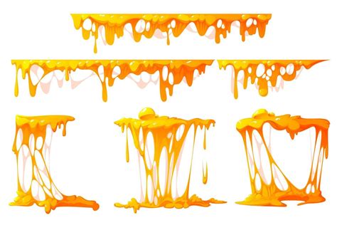 Trozos De Queso Derretido Aislado Sobre Fondo Blanco 14400904 Vector