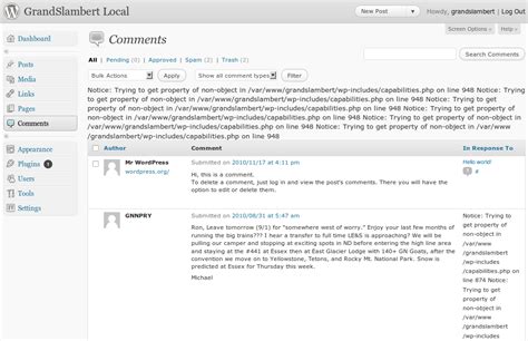 16651 Warnings On Dashboard Notice Trying To Get Property Of Non