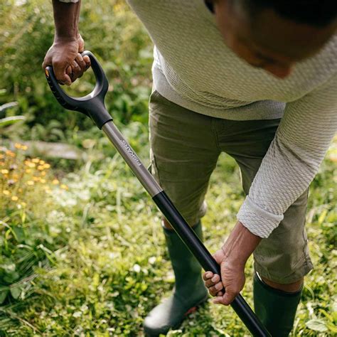 Ergonomic Compost Fork Grey Fiskars