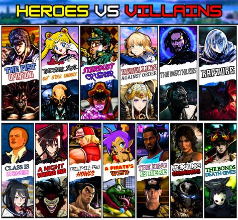 Heroes Vs Villains 2 By Hungrykiriwolf On Deviantart