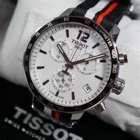 Wts Tissot T095417a Quickster White Chronograph Quartz 250