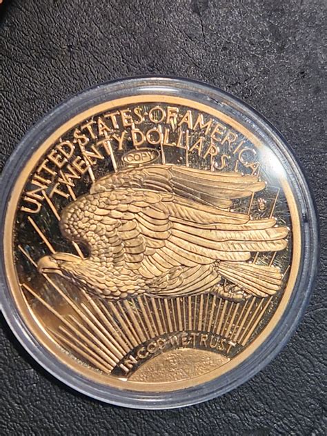 Liberty 1933 United States Of America Twenty Dollars Copy 24k Gold Clad Bronze Ebay