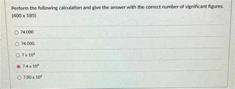 [Solved]: Perform the following calculation and give the an