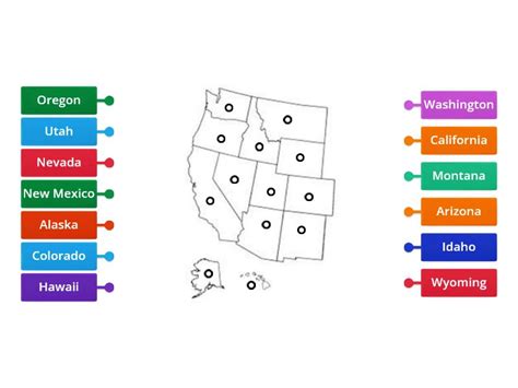 Western Us States Labelled Diagram