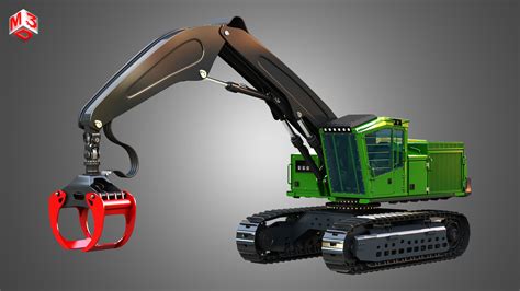 953mh Tracked Log Loader 3d Model Cgtrader