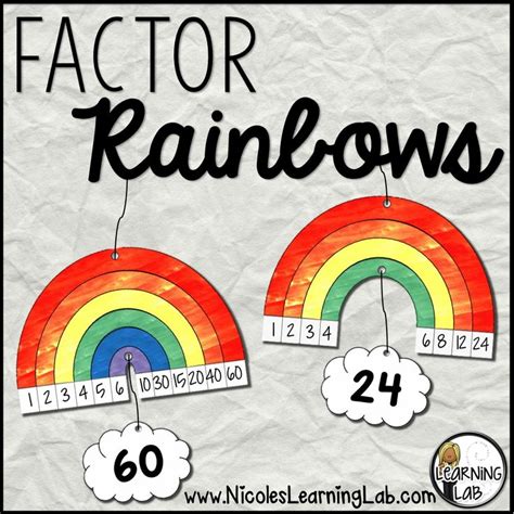 Factor Rainbows Multiplication Factors Math Projects Math Classroom Multiplication