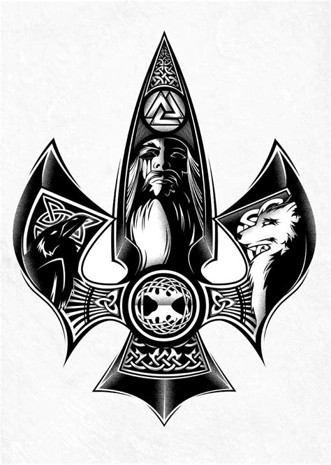 Gungnir Odins Spear Tattoo Design Rohan Lotr Tattoo Lord Of The