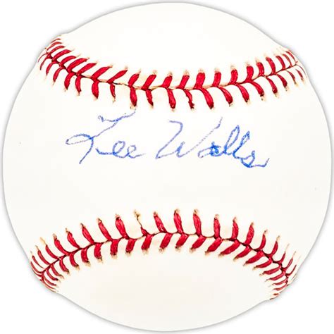 Lee Walls Autographed Official Al Baseball Philadelphia Phillies Los
