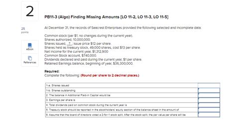 solved pb11 3 algo finding missing amounts [lo 11 2 lo