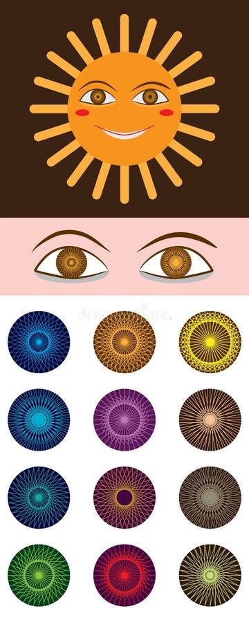 Iris Circle Set Stock Vector Illustration Of Fashion 72357840