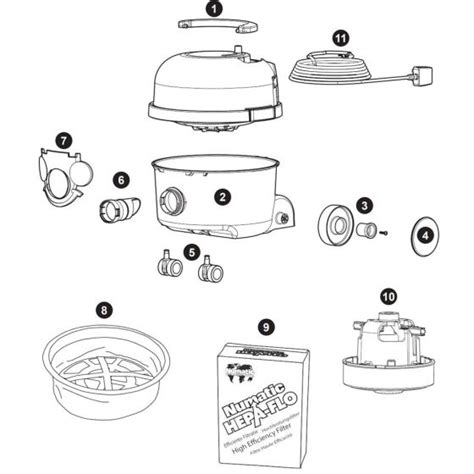 Complete Assembly For Numatic Het160 Eco Vacuum Cleaner Lands