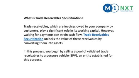 Unlocking Sustainability A Guide To Trade Receivables Securitizationpptx