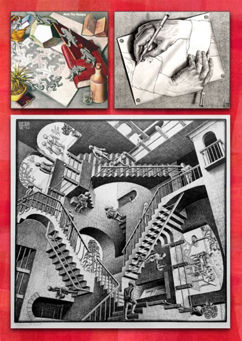 Intersections Of Magical Worlds M C Escher Optical Illusions