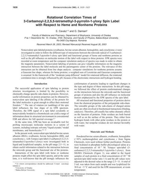 Simona Cavalu Rotational Correlation Times Of Proteins Pdf