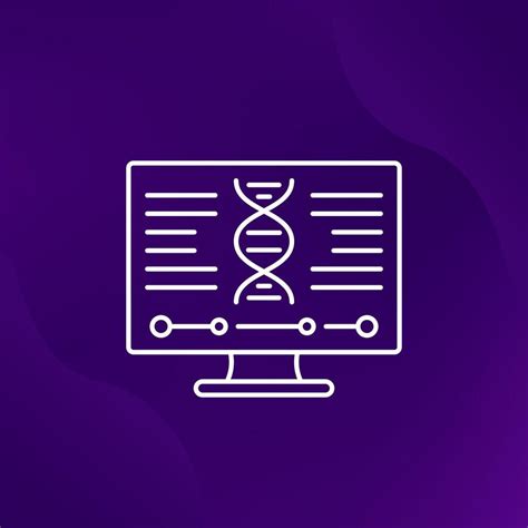 bioinformatics icon with dna line 52043798 vector art at vecteezy