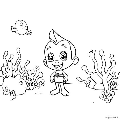 Bubble Guppies Gambar Mewarnai Gil