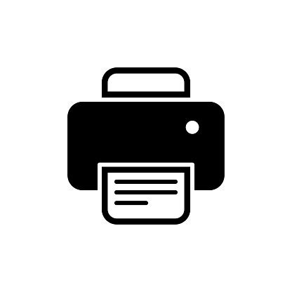 Ikon Mesin Cetak Desain Template Vektor Datar Trendi Ilustrasi Stok