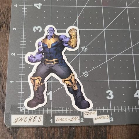 Small Thanos Avengers Adult Humor Sticker For Guitar Laptop Skateboard