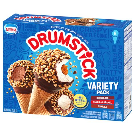Nestle Drumstick Frozen Dairy Dessert Cones Chocolatevanilla Caramel