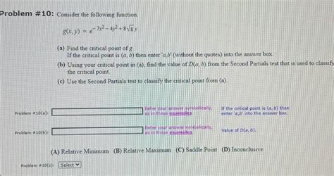 solved problem 10 consider the following function