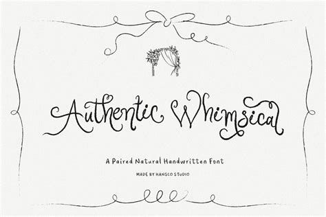 Authentic Whimsical Font Fantasy Font Fancy Font Otf Ttf Fonts