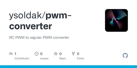 Github Ysoldakpwm Converter Rc Pwm To Regular Pwm Converter